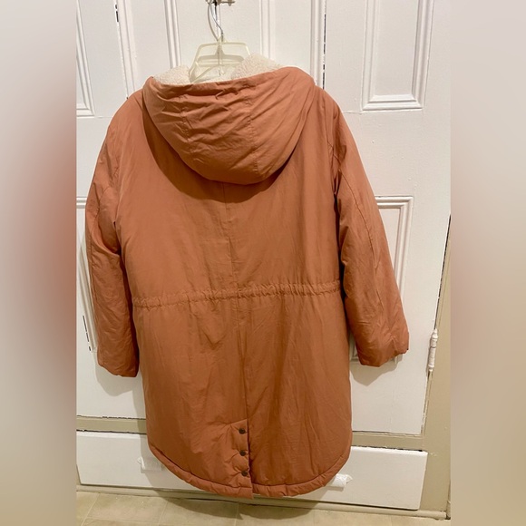 LOFT | Jackets & Coats | Loft Womens Terracotta Hooded Puffer Coat ...